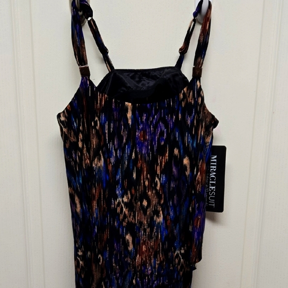 Miraclesuit | Swim | Miraclesuit Blue And Brown Patterned Swimsuit ...